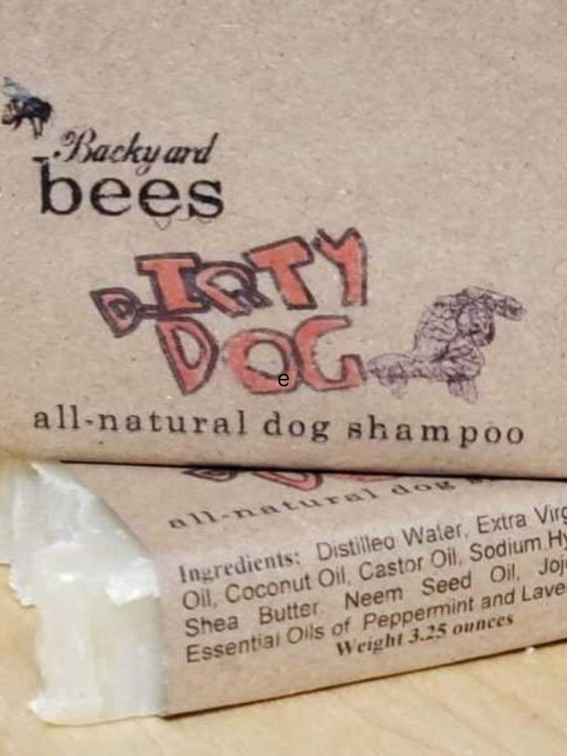 Dirty Dogs Dog Shampoo - easy to use bar - Backyard Bees